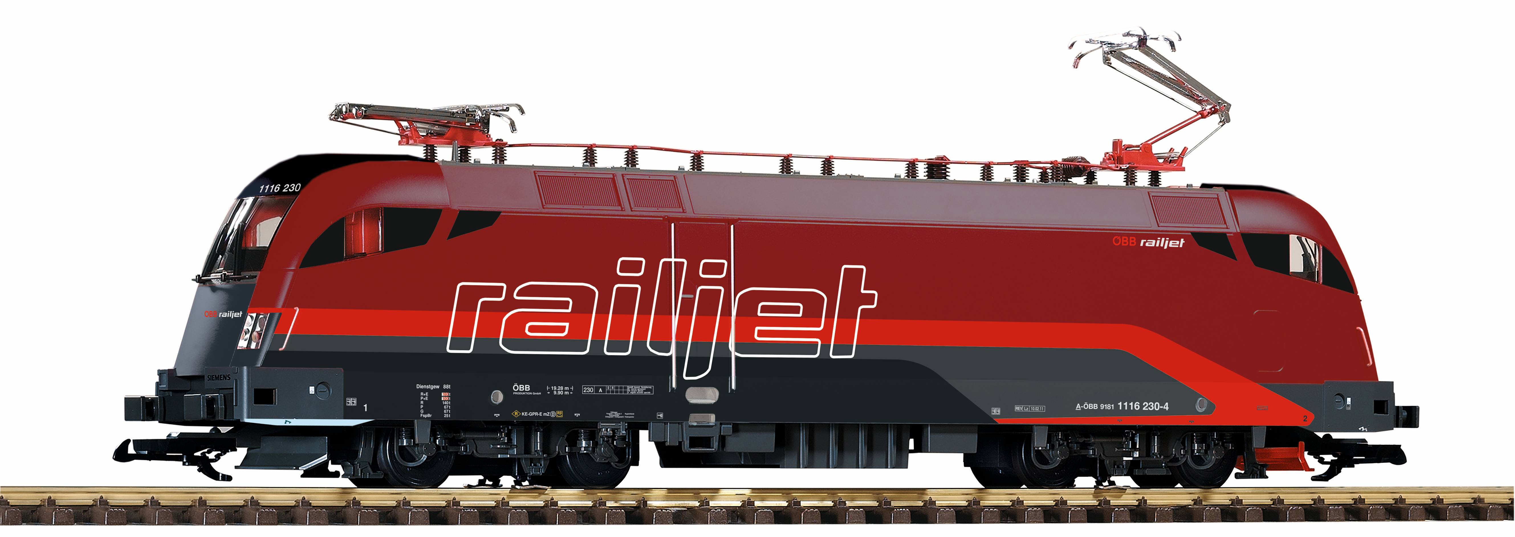 Piko PK37400 Locomotiva Elettrica con Sound BR 1116 Railjet ÖBB Ep. VI